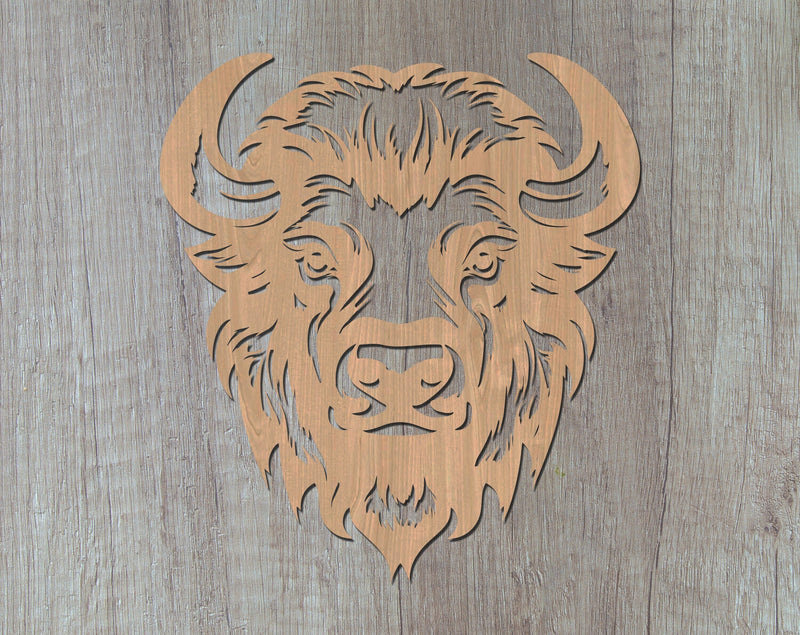 Bison Laser SVG Cut File, Bison Glowforge File, Bison DXF, Bison Wall ...