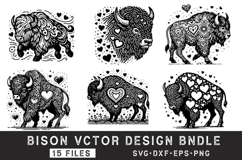 Bison SVG Bundle - So Fontsy