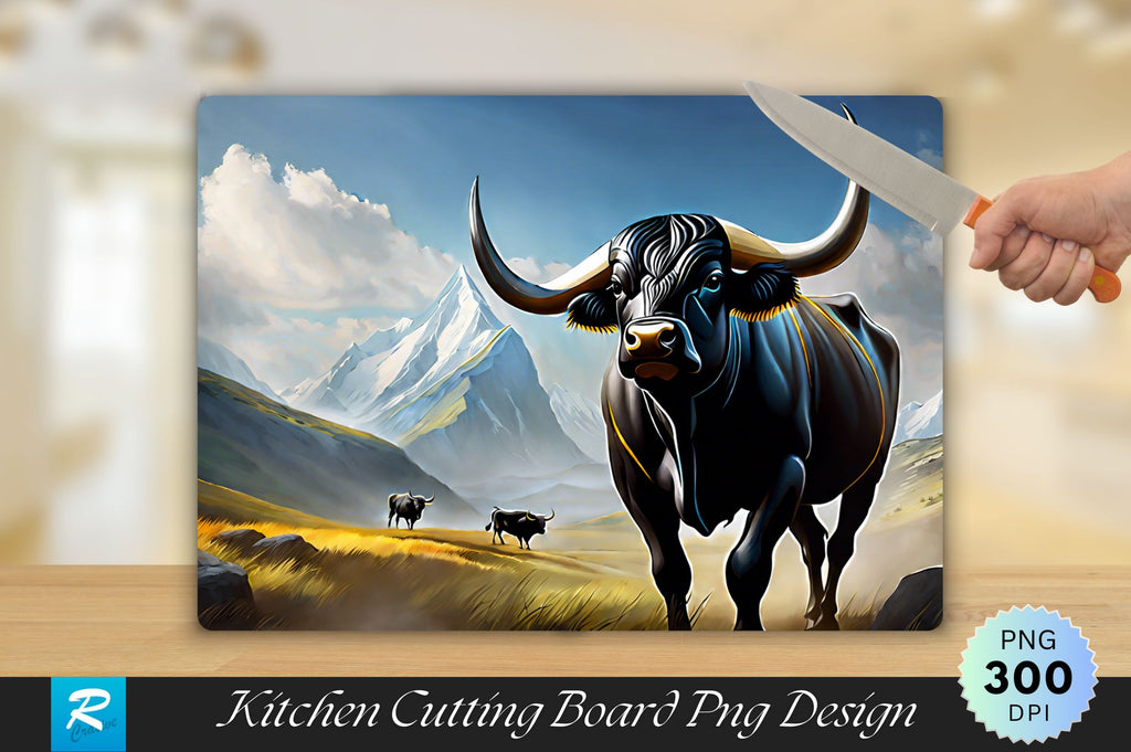 Black Bull Cutting Board - So Fontsy