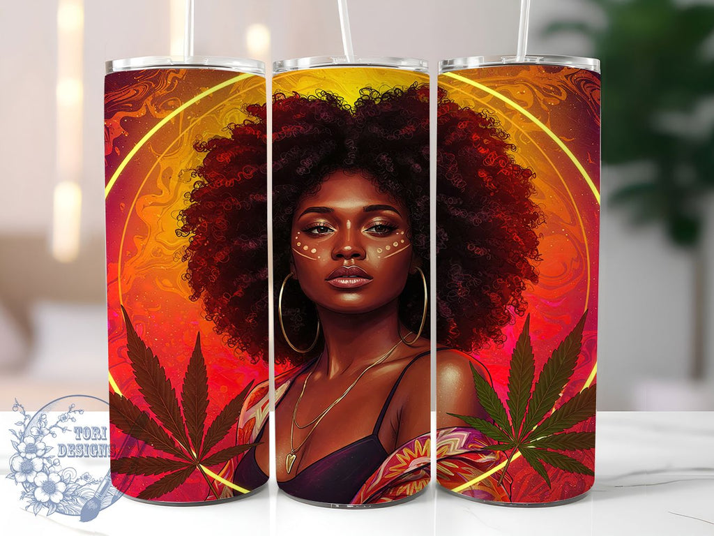 Black Girl Cannabis Queen Tumbler, Cannabis Queen Wrap, 20oz Tumbler ...