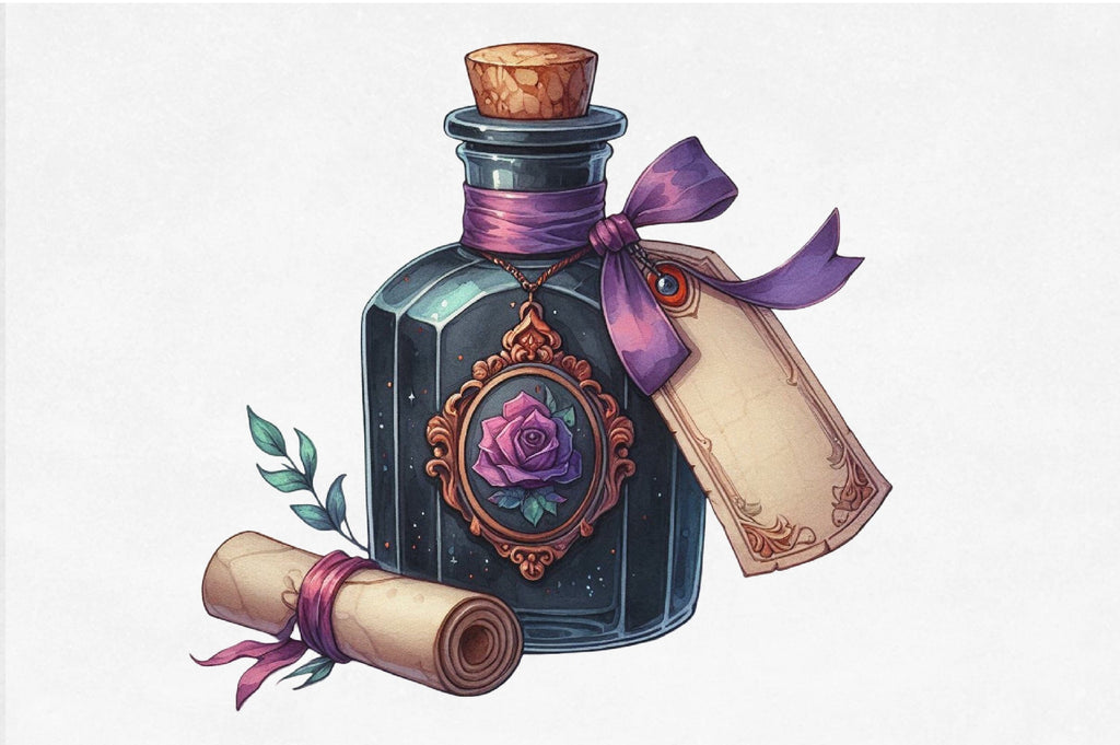 Black & Purple Gothic Autumn Clipart - So Fontsy