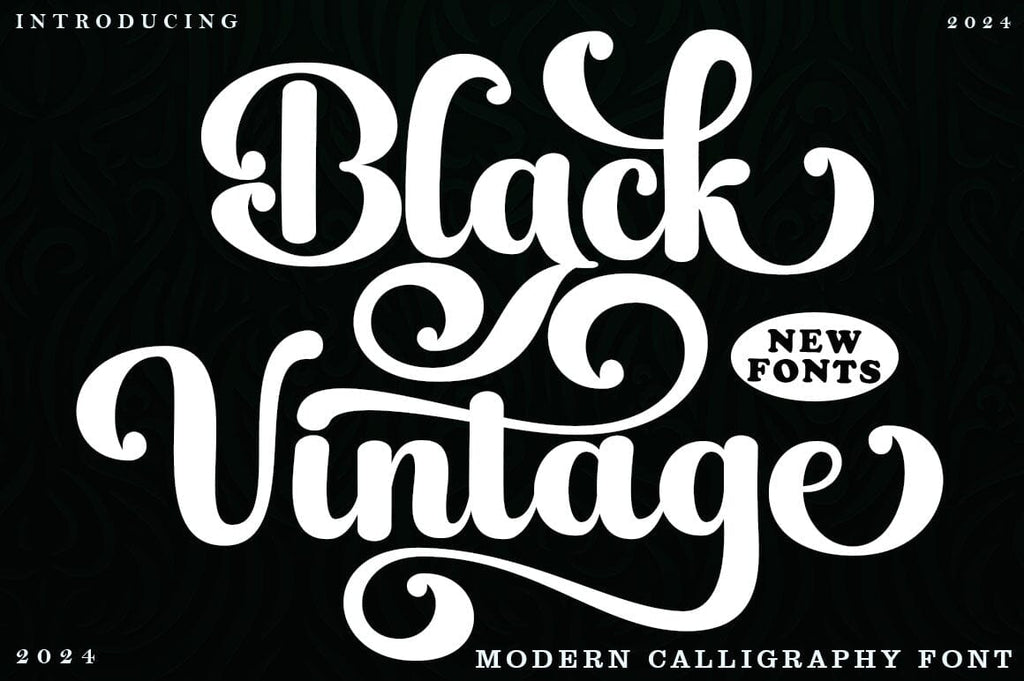 Black Vintage Script - So Fontsy