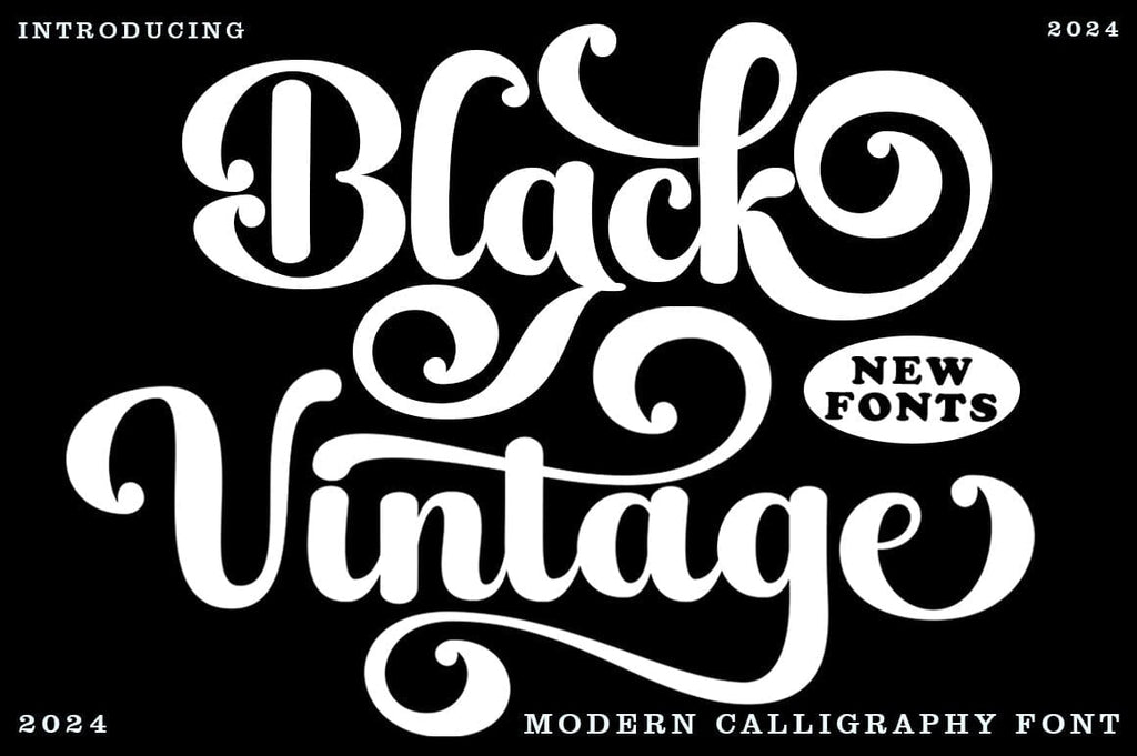 Black Vintage Script - So Fontsy