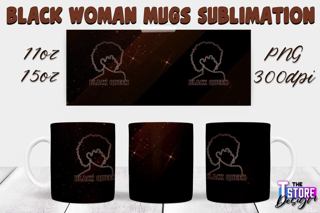 Black Woman Mug Design | Strong Quotes | Mug 11 oz 15 oz | PNG File v.1 ...