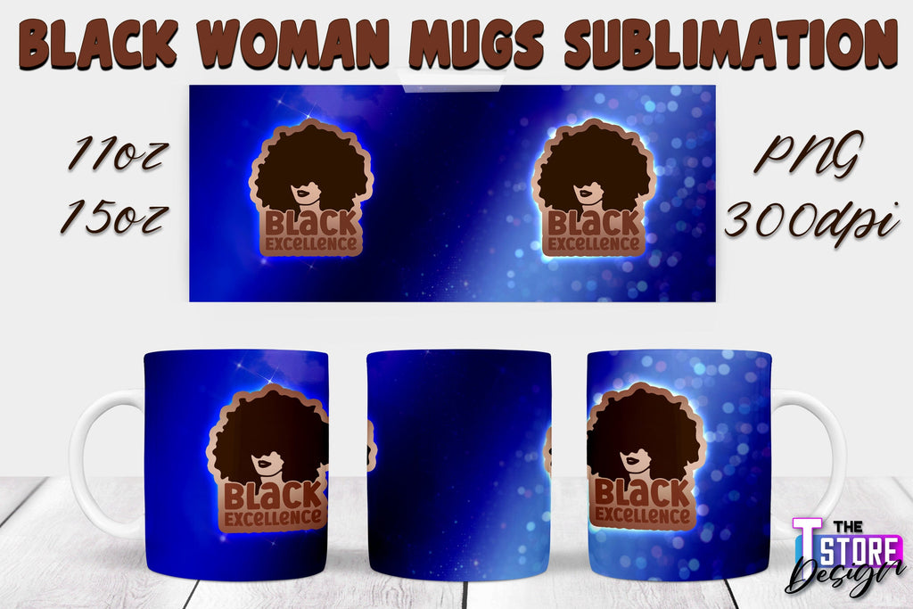 Black Woman Mug Design | Strong Quotes | Mug 11 oz 15 oz | PNG File v.1 ...