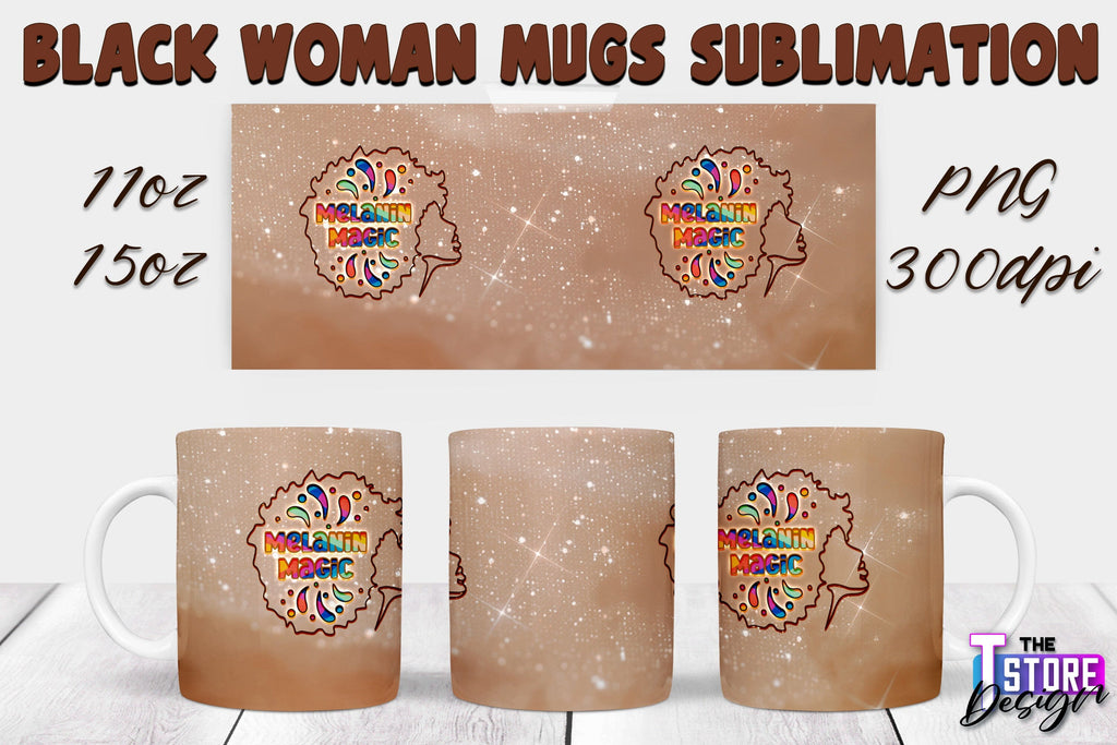 Black Woman Mug Design | Strong Quotes | Mug 11 oz 15 oz | PNG File v.2 ...