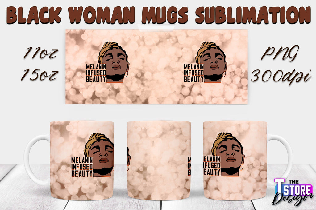 Black Woman Mug Design | Strong Quotes | Mug 11 oz 15 oz | PNG File v.2 ...