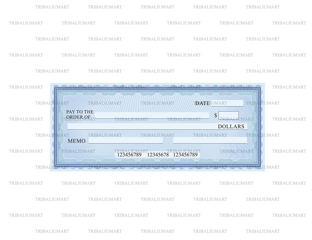 Blank check (business cheque design). Cut files for Cricut. Clip Art ...