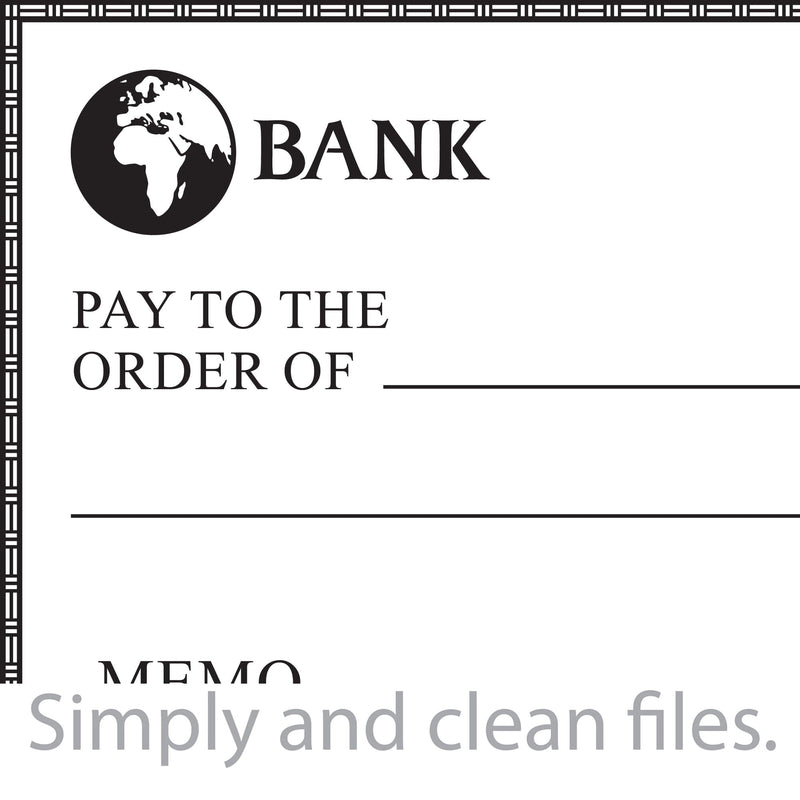Blank check (business cheque design). Cut files for Cricut. Clip Art ...