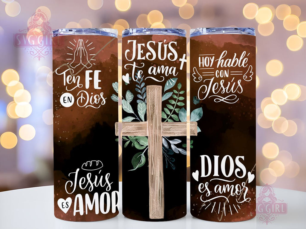 Blessed Floral Faith Jesus 20oz Tumbler Wrap Sublimation Design ...