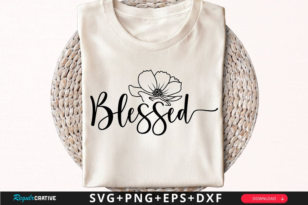 Blessed Sleeve SVG Design, Christian Sleeve SVG, Faith SVG Design ...