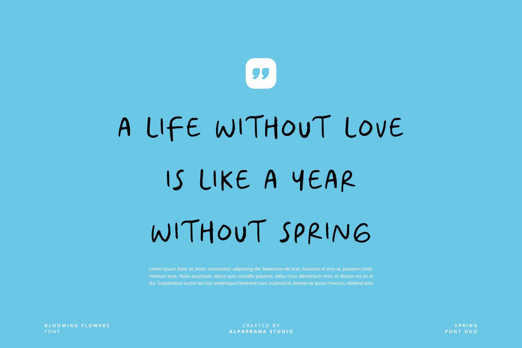 Blooming Flowers - Font Duo - So Fontsy