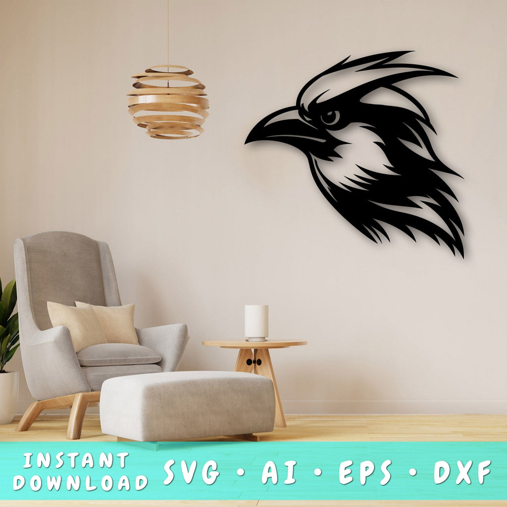 Blue Jay Bird Laser SVG Cut File, Blue Jay Bird Glowforge File, Blue ...