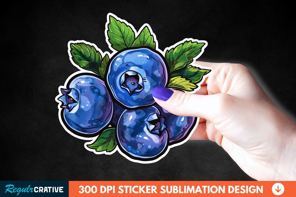 Blueberry Sticker Clipart - So Fontsy