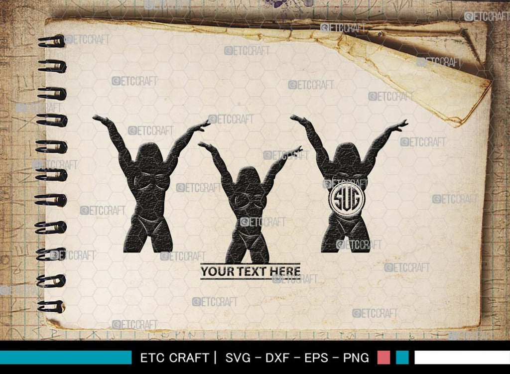 Bodybuilder Monogram, Bodybuilder Silhouette, Bodybuilder Women SVG ...