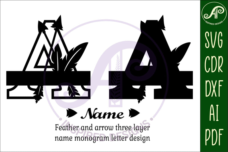 Boho Capital Monogram Letter A SVG - So Fontsy