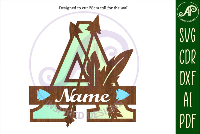 Boho Capital Monogram Letter A SVG - So Fontsy