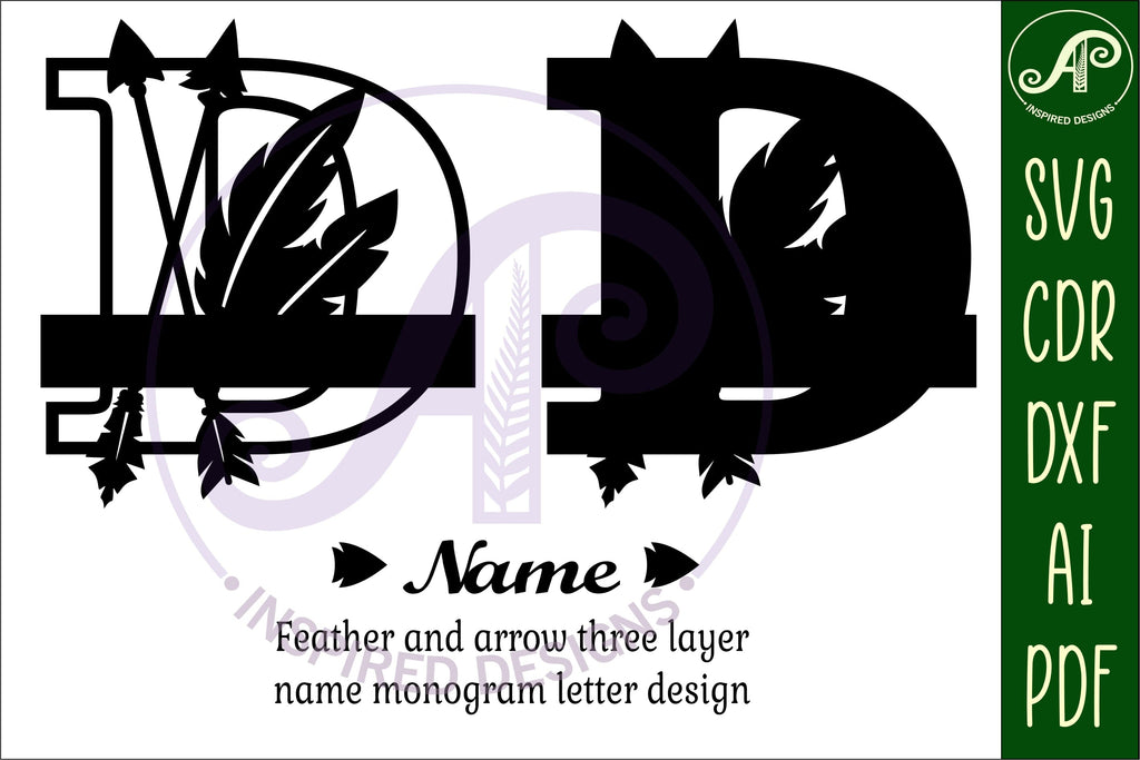 Boho Capital Monogram Letter D SVG - So Fontsy