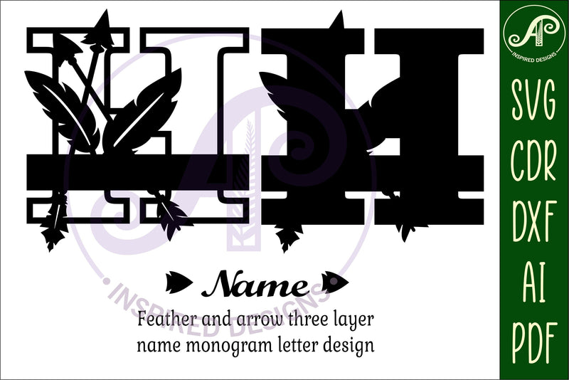 Boho Capital Monogram Letter H SVG - So Fontsy