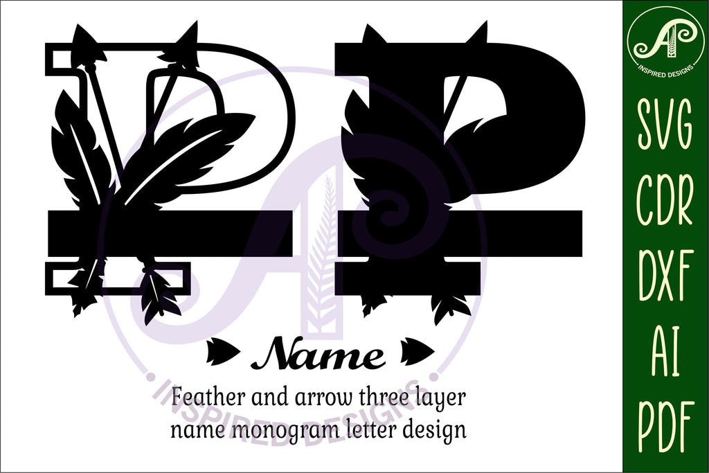 Boho Capital Monogram Letter P SVG - So Fontsy