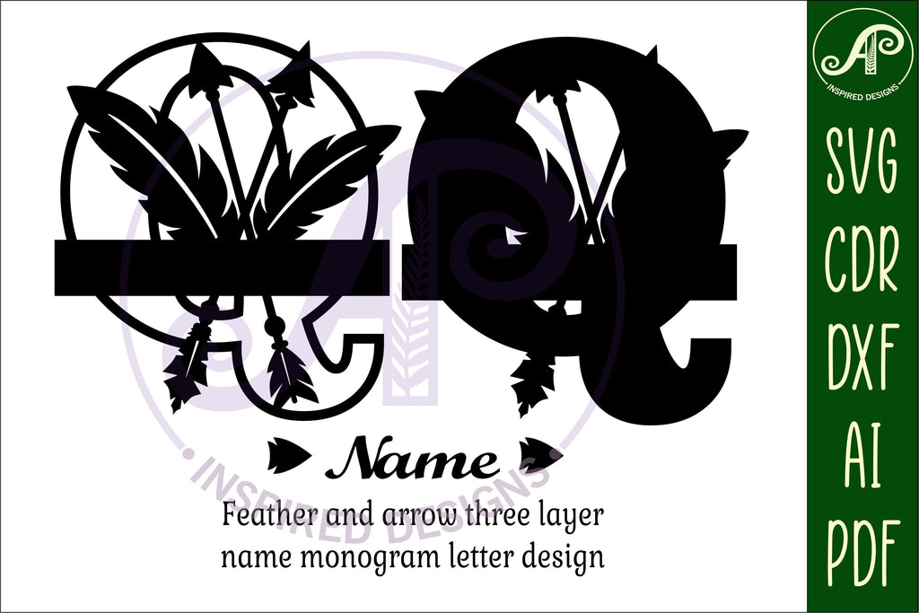 Boho Capital Monogram Letter Q SVG - So Fontsy