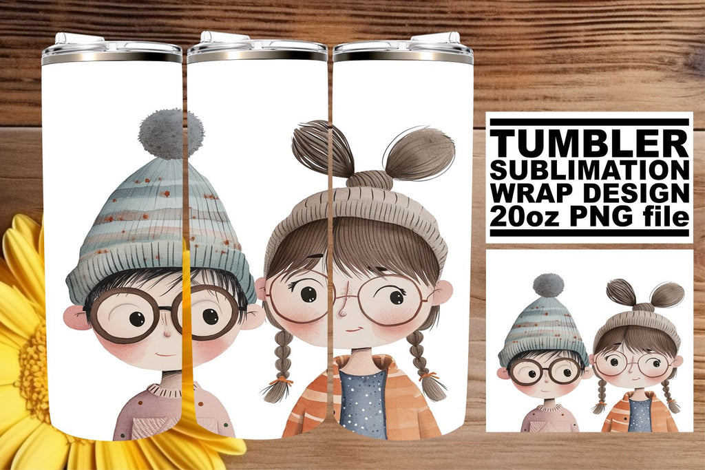 Boho Kids Sublimation Tumbler Decorations - So Fontsy