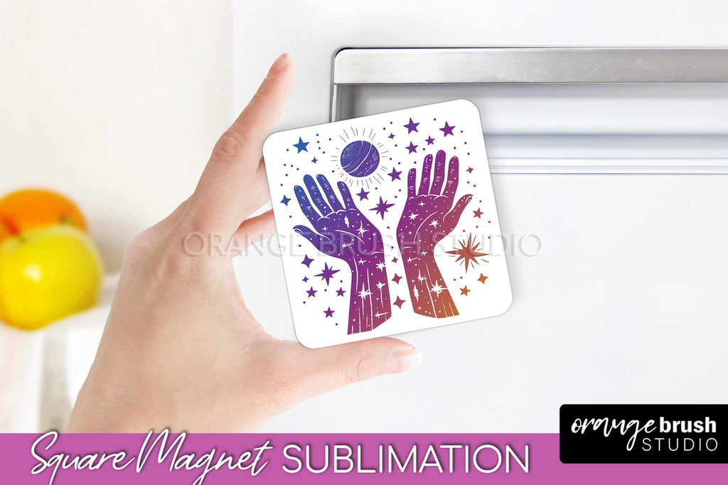 Boho Mystical Magnet Sublimation - Celestial Fridge Magnet - So Fontsy