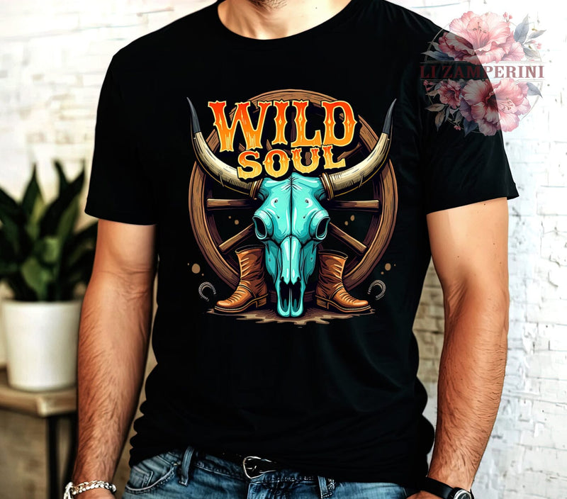 Boho Skull PNG, Wild Soul Sublimation, Cowboy Boots PNG, Western Skull ...