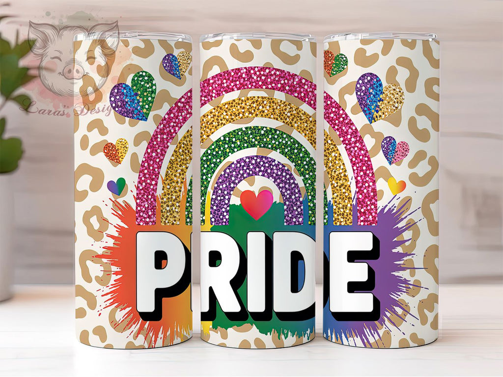 Bold Rainbow Leopard Pride Tumbler, Rainbow Leopard PNG, LGBTQ Tumbler ...