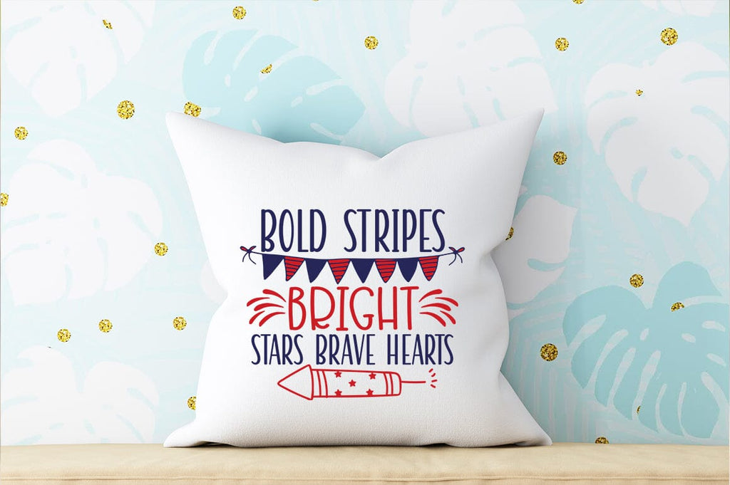 Bold stripes bright stars brave hearts SVG Design - So Fontsy