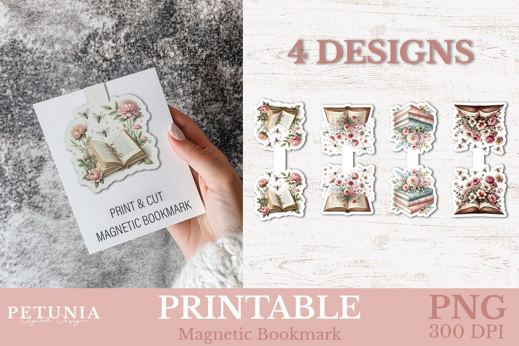 Book Lovers Bookmarks | Printable Magnetic Bookmarks - So Fontsy