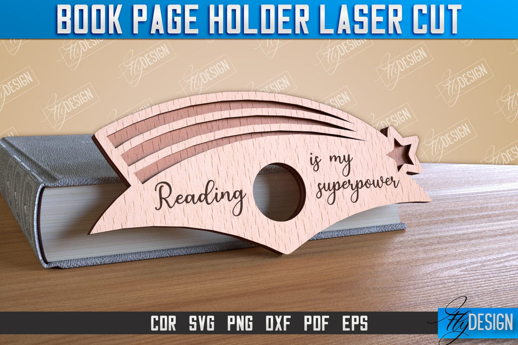 Book Page Holder Laser Cut | Book Buddy Laser Cut SVG Bundle | Thumb ...