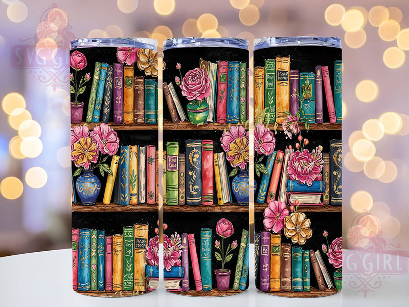 Bookish Stack Library Lover Tumbler Wrap, Reading Tumbler Wrap, Stack ...