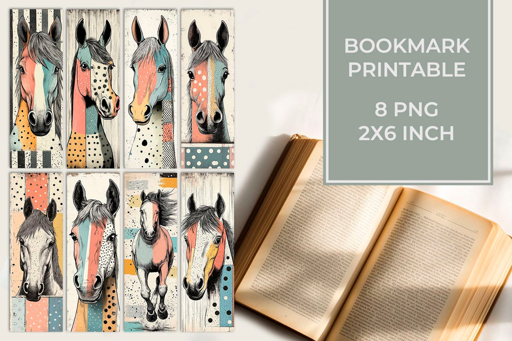 Bookmark, Horse bookmark, Farm bookmark, Western bookmark - So Fontsy