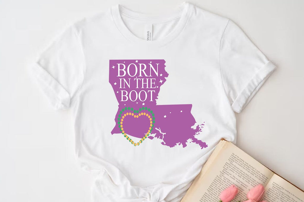 Boorn in the boot, Mardi Gras Louisiana SVG PNG - So Fontsy