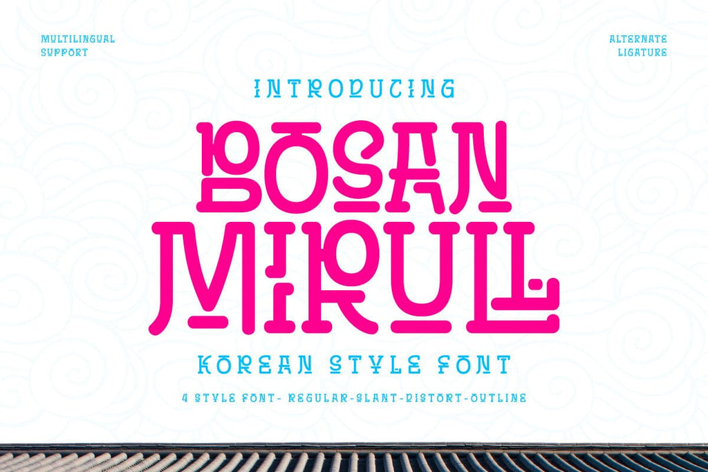 Bosan Mirull - Korean Style Font - So Fontsy