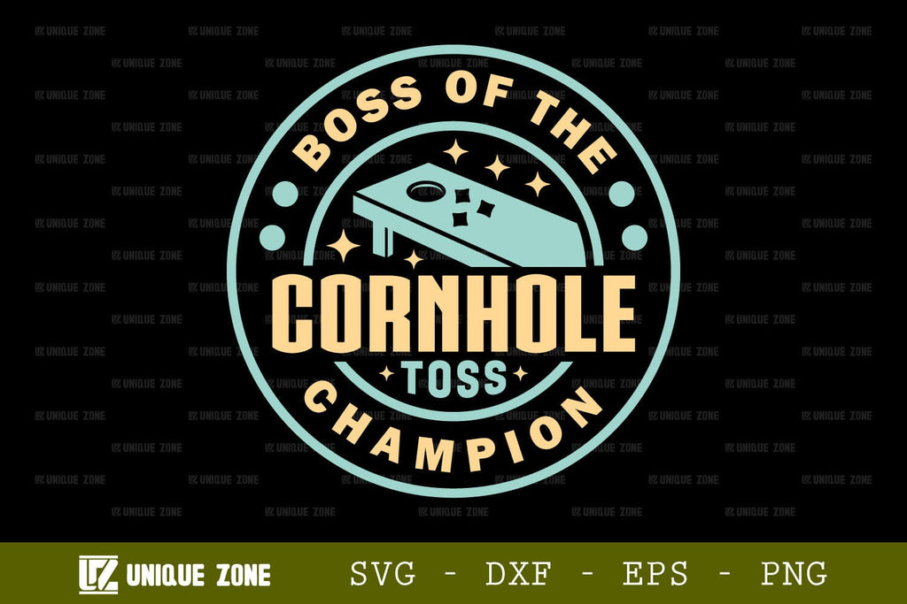 Boss Of The Cornhole Toss Champion SVG Cornhole Game Tshirt Bundle ...