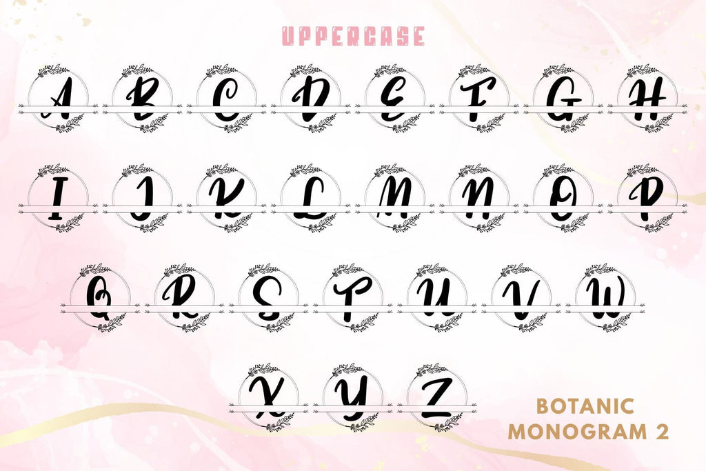 Botanic Monogram Font - So Fontsy