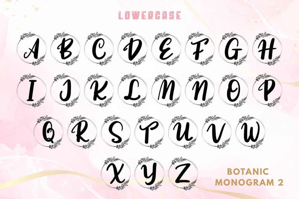 Botanic Monogram Font - So Fontsy