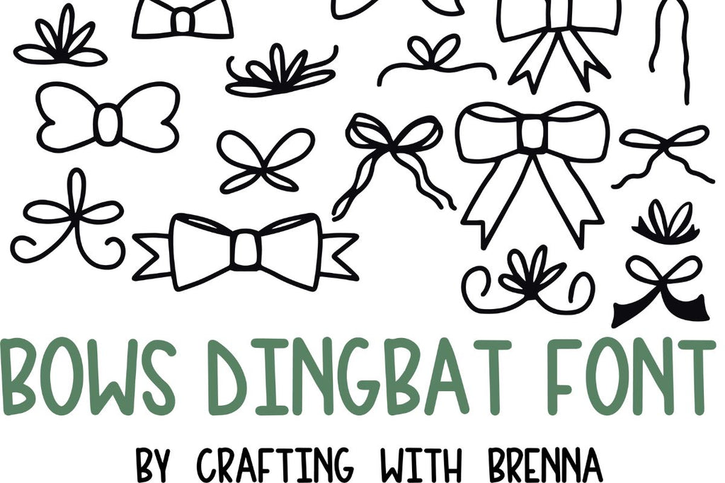 Bows Dingbat Font - So Fontsy