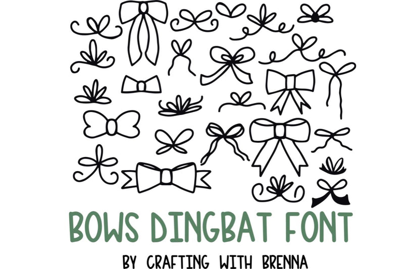 Bows Dingbat Font - So Fontsy