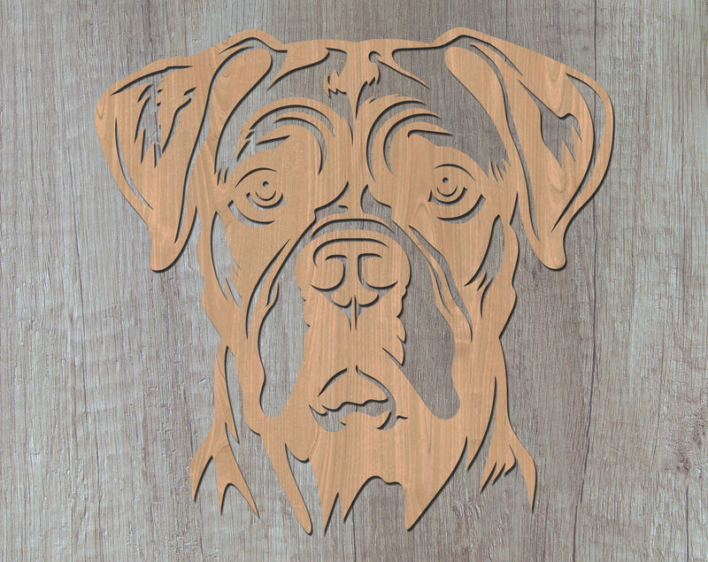 Boxer Dog Laser SVG Cut File, Boxer Glowforge File, Boxer DXF, Boxer ...
