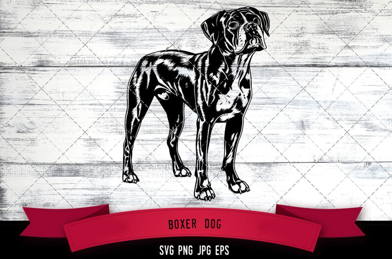 Boxer Dog SVG, Dog SVG, Logo - Digital Download with Commercial License ...