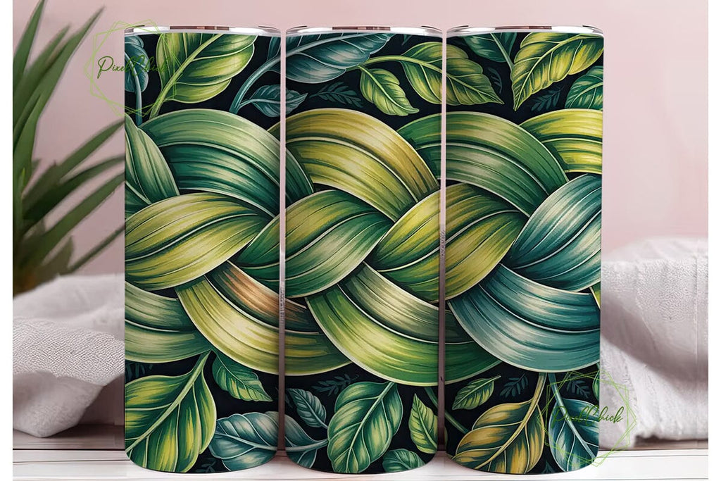 Braided Leaves 20oz Tumbler Wrap - So Fontsy