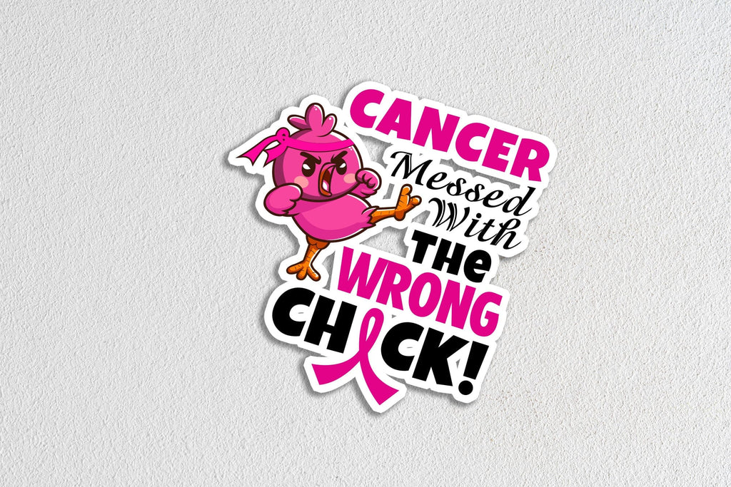 Breast Cancer Awareness Svg - Cancer Messed With The Wrong Chick ...