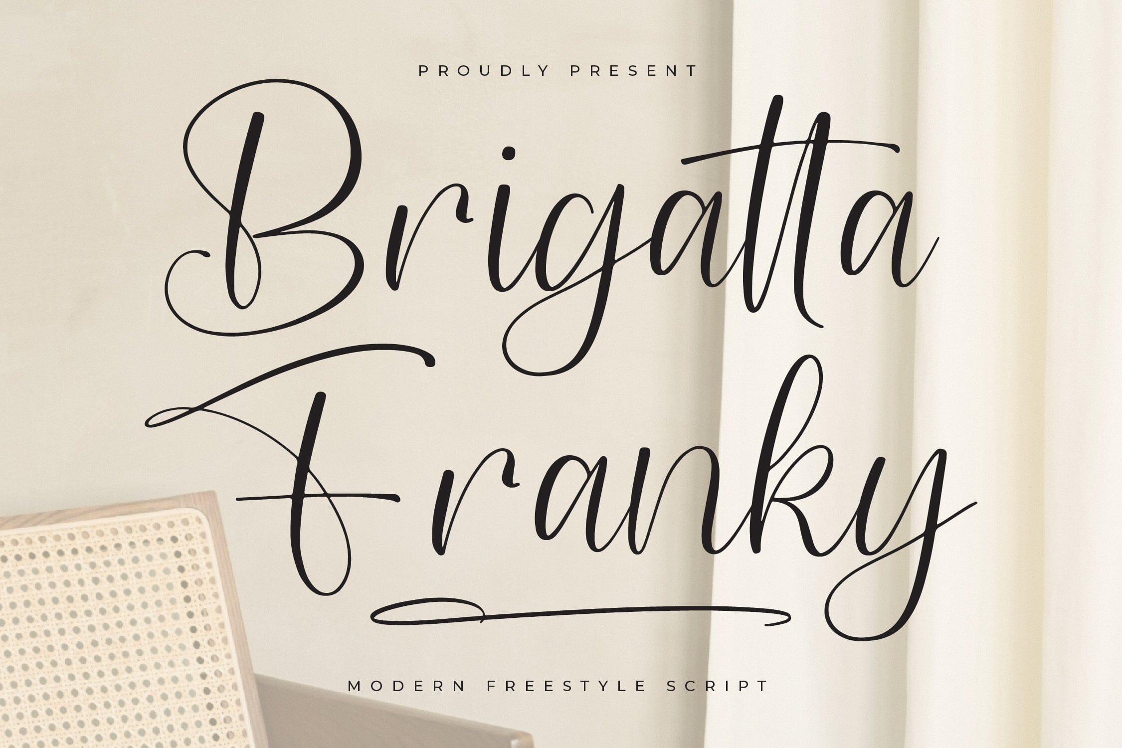 Brigatta Franky - Modern Freestyle Script - So Fontsy