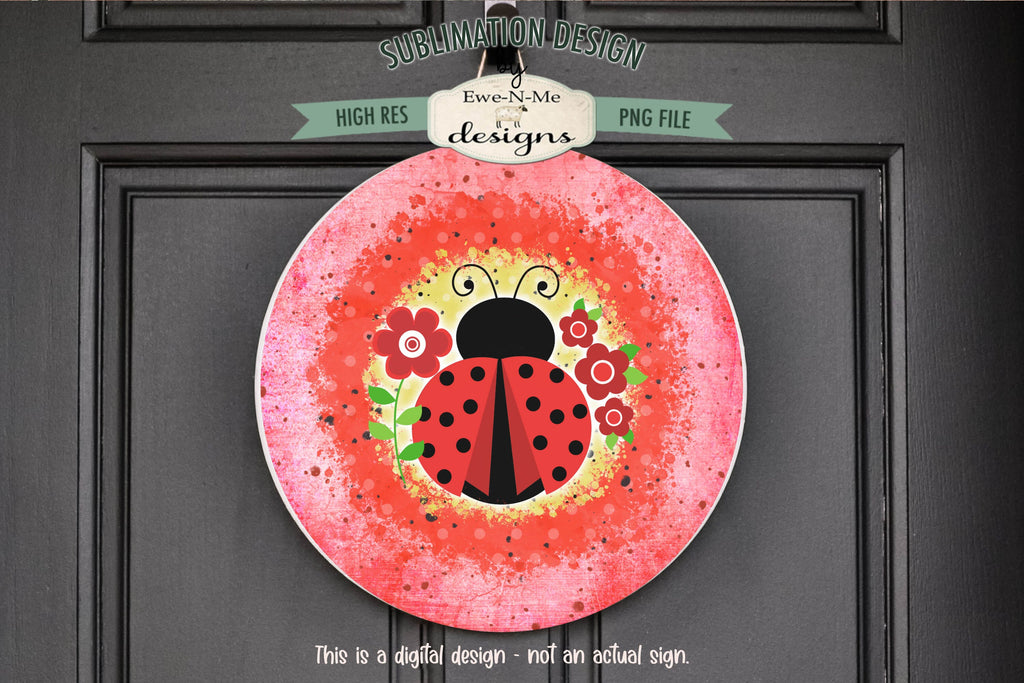 Bright Ladybug Wind Spinner Sublimation Design - So Fontsy