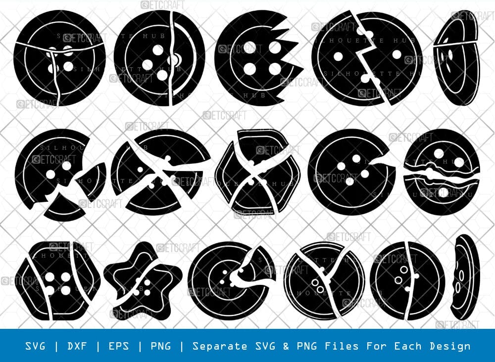 Broken Button Svg Cricut Cut Files Png Bundle - So Fontsy