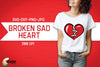 Broken Sad Hearts SVG. Cute Broken Heart - So Fontsy