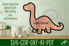 Brontosaurus Dinosaur outline two layer name wall sign - So Fontsy